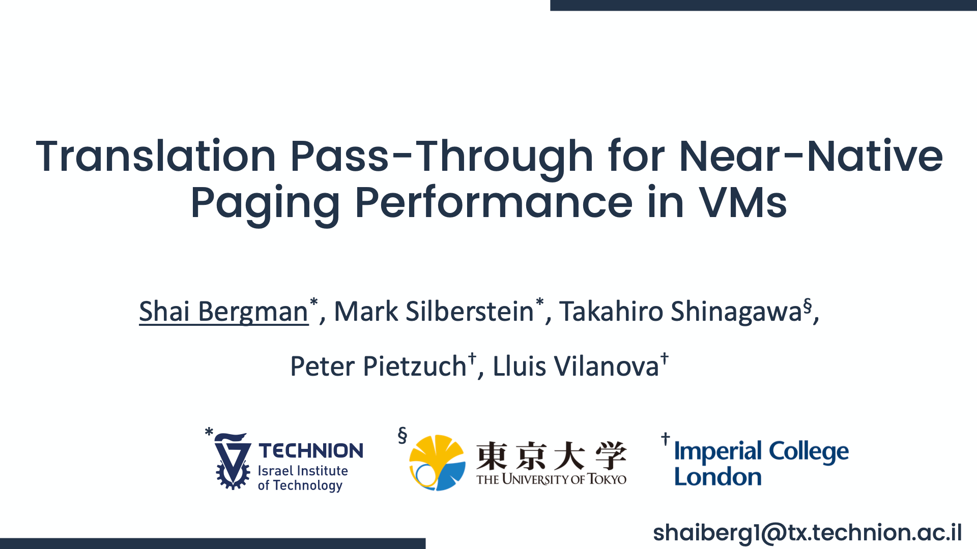 Translation Pass-Through for Near-Native Paging Performance in VMs | FRIE Project